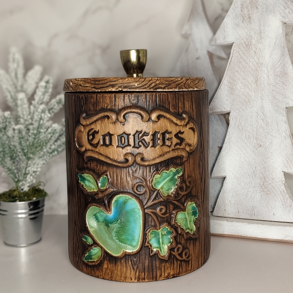 Treasure Craft | Kitchen | Treasure Craft Apple Wood Barrell Cookie Jar ...